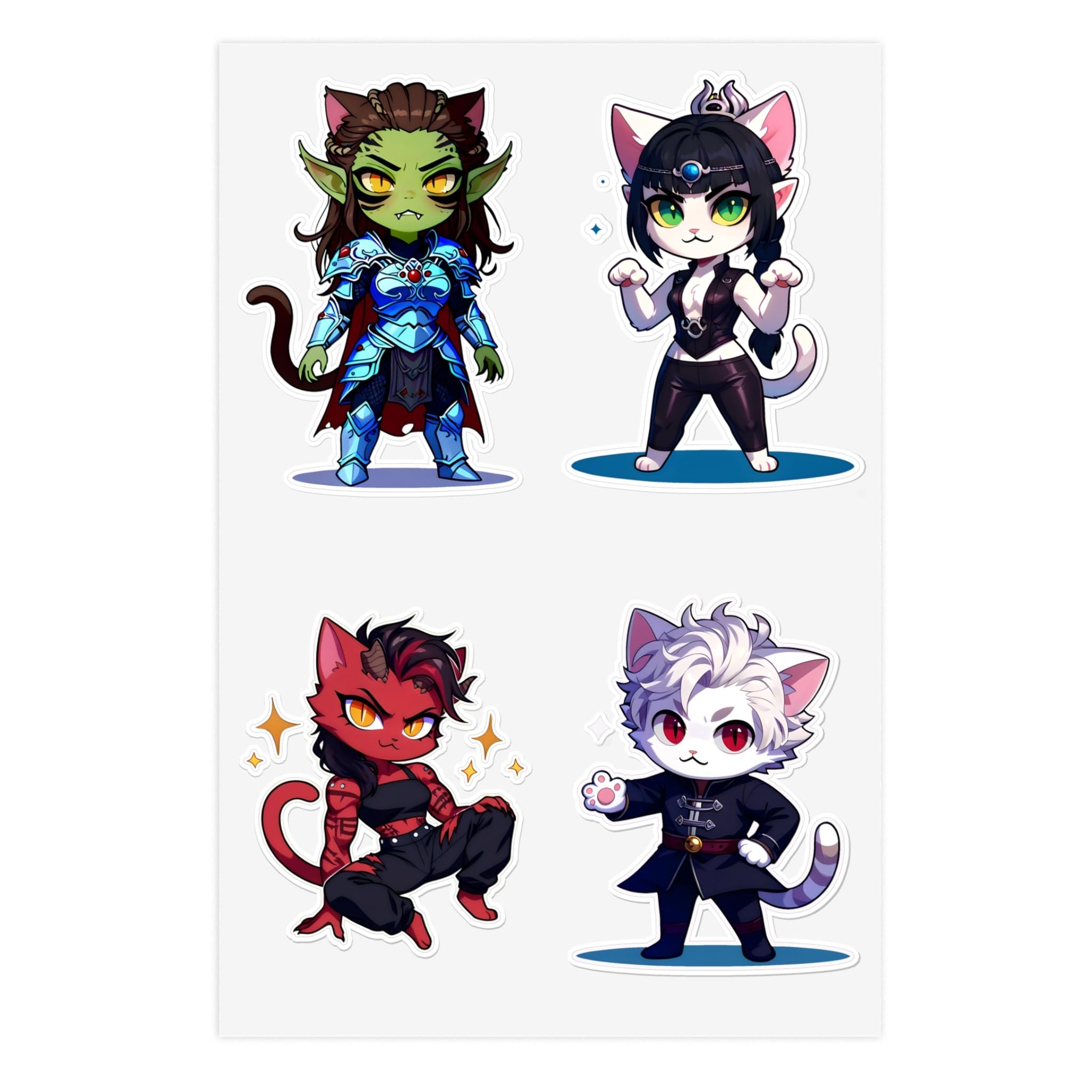Amazon.com: Baldurs Gate 3 Inspired D&D Cute Chibi Character Sticker ...