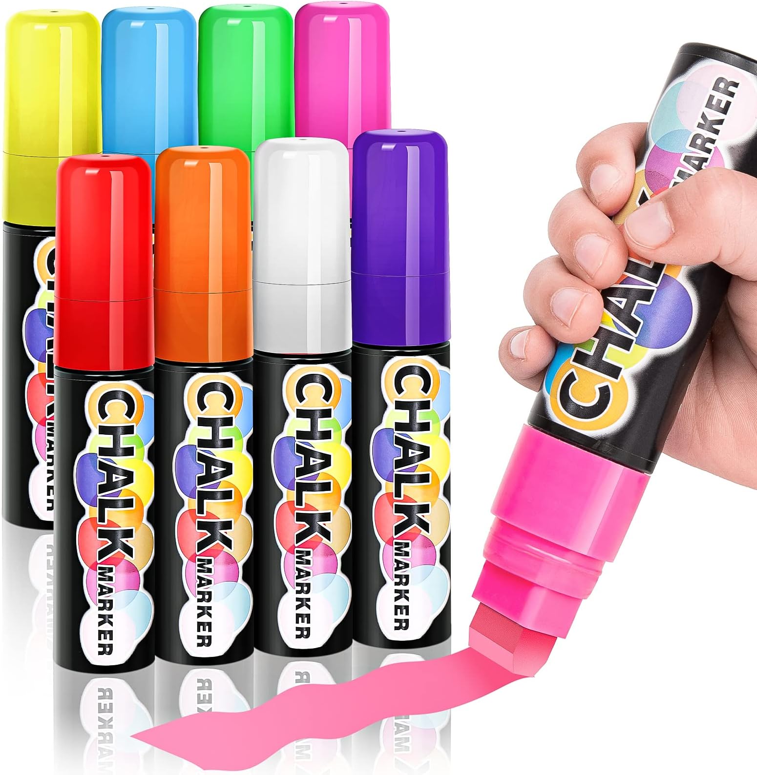 Amazon.com: Liquid Chalk Markers Chalkboard Pens 8 Pack Window Markers ...