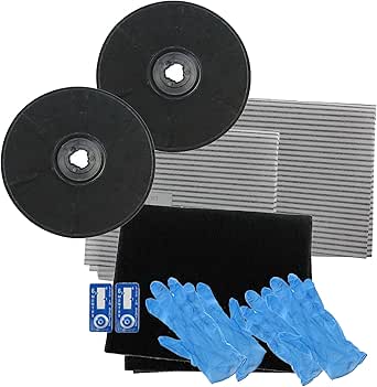 SPARES2GO EFF57 Type Carbon Charcoal Filters & Grease Filter for ...