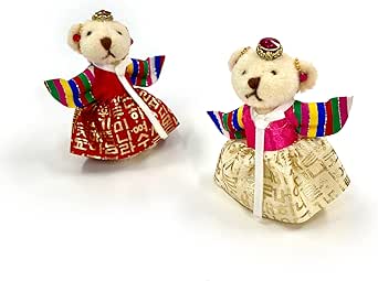 Generic Korean Hanbok Cute Bear Keychains 2 Pack For Gift, Made of ...