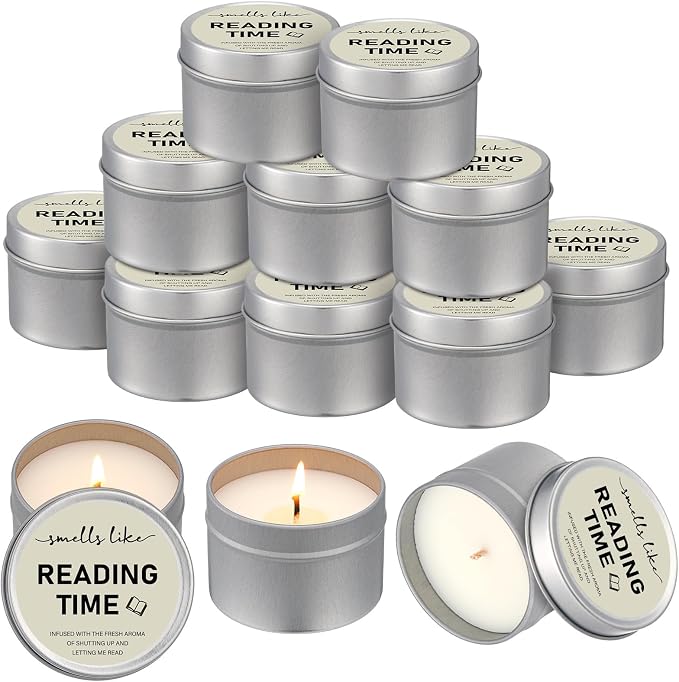 Amazon.com: Nuanchu 8 Pcs Book Lover Candles Club Gifts 4 oz Scented ...