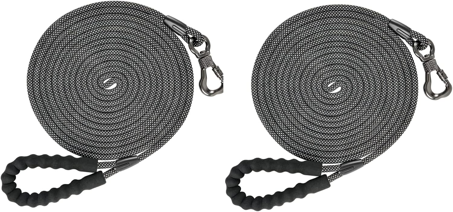 Amazon.com : NTR 30FT Puppy Leash, 15FT Nylon Rope Long Dog Leash with ...