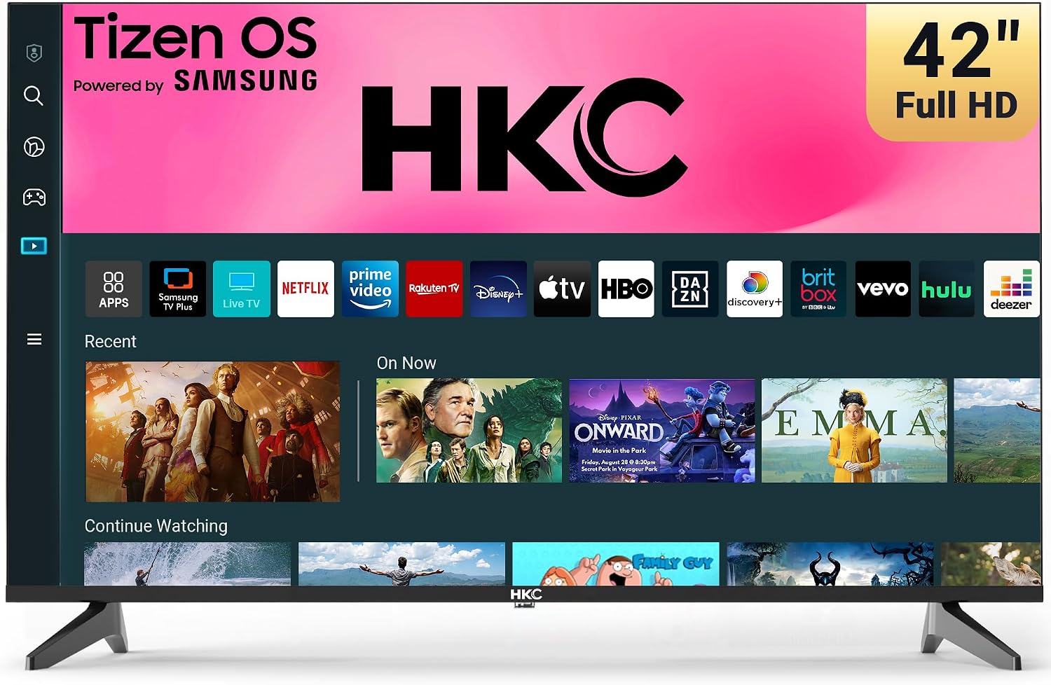 HKC 42 inch FHD Smart TV, Tizen OS 1080P Television with Netflix ...