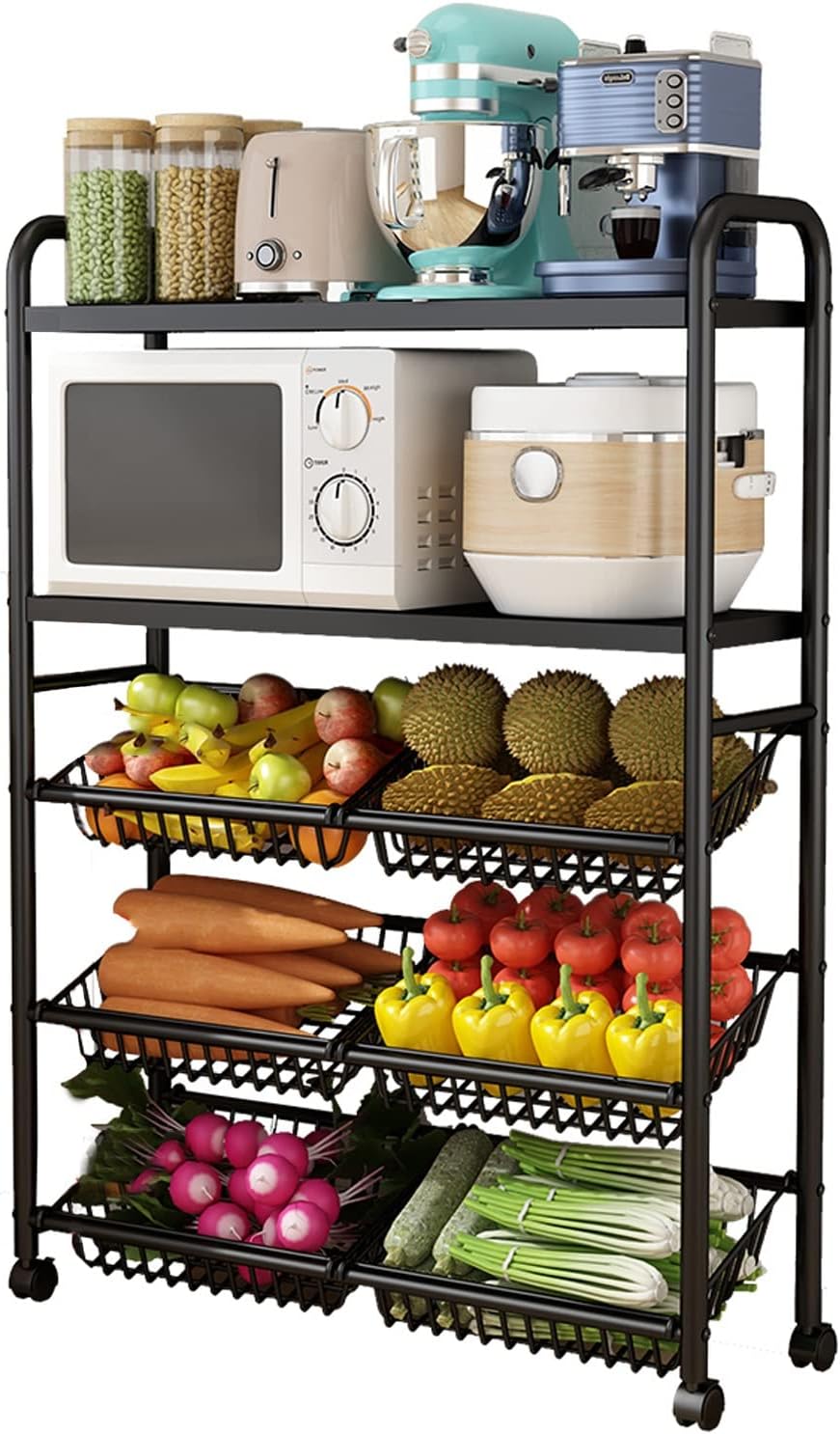 Amazon.com - Fruit Rack Fruit Basket Veg Rack 5 Tier Fruit Vegetable ...