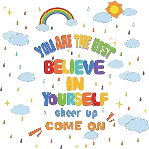 Amazon.com: Wall Decals Colorful Inspirational Quotes Vinyl Paint ...