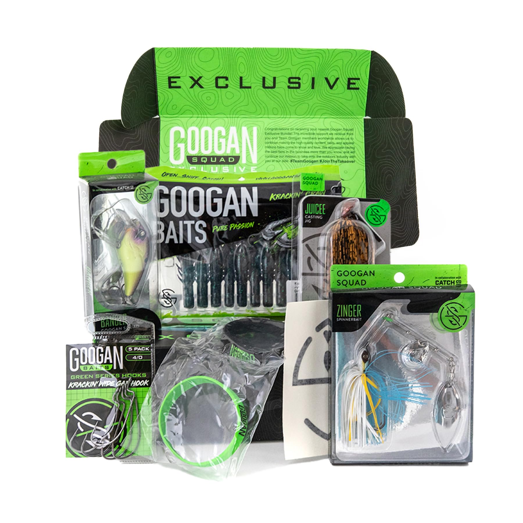 Googan Squad Mondo Kit Green Series | Kit de pesca de lubina | Señuelos ...