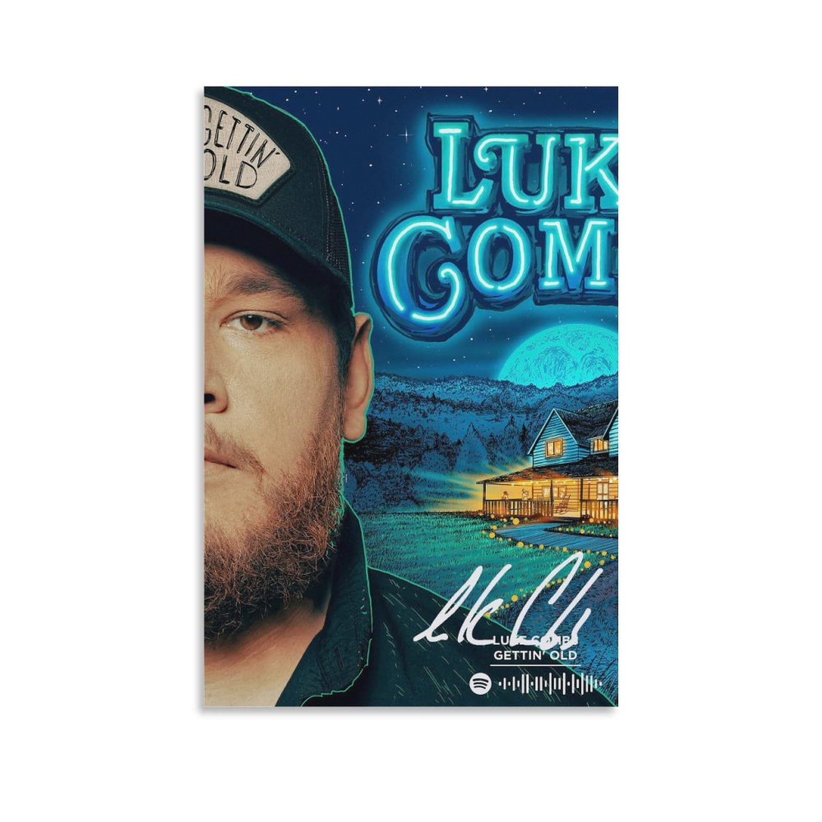 Country Stars Album Covers JiagGo Zach Music Flag Country Singer