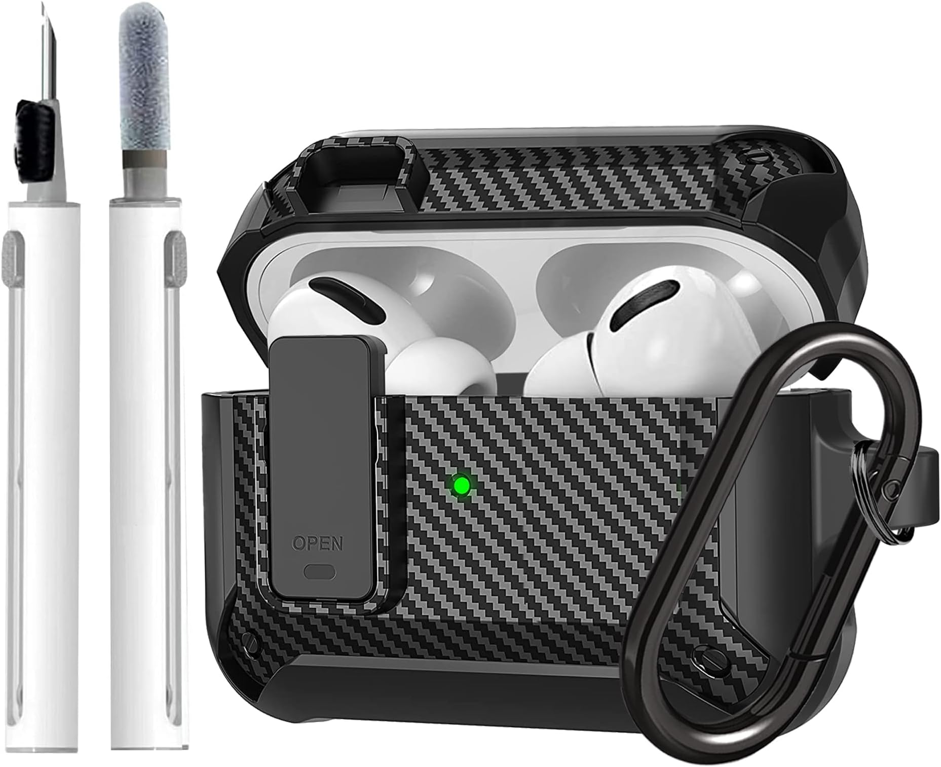 Amazon.com: Wonjury Airpods Pro 2 Case Cover Lock with Cleaner kit ...