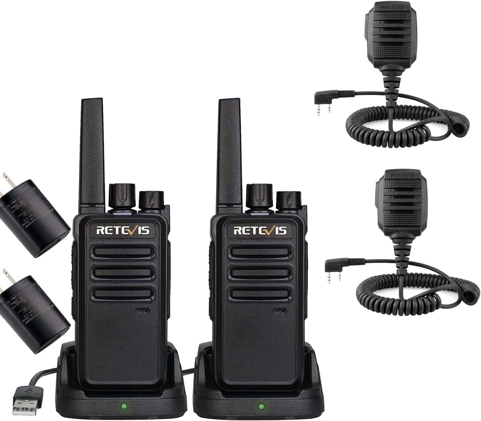 Amazon.com: Retevis RT68 Walkie Talkies Rechargeable,Portable FRS Two ...