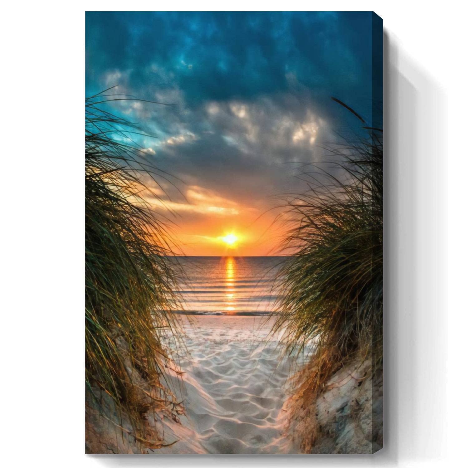 White Sandy Beach At Sunset