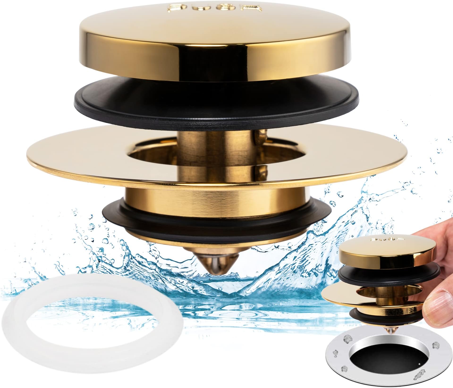 Amazon.com: Toe Touch (Tip Toe, Foot Actuated) Bath Tub/Bathtub Drain ...