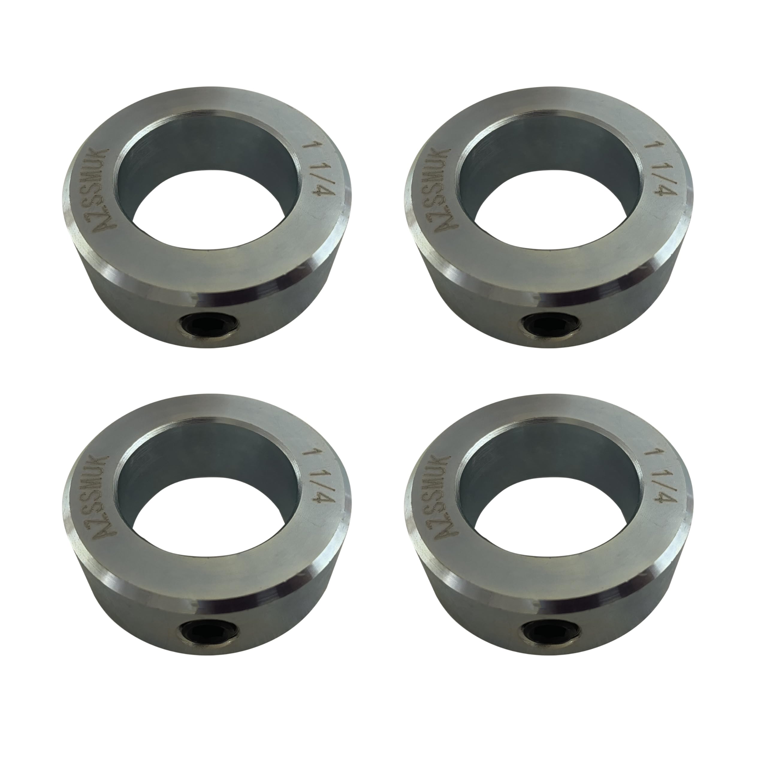 Snapklik.com : Shaft Collars 1-1/4" Bore Solid Steel Style Zinc Plated ...
