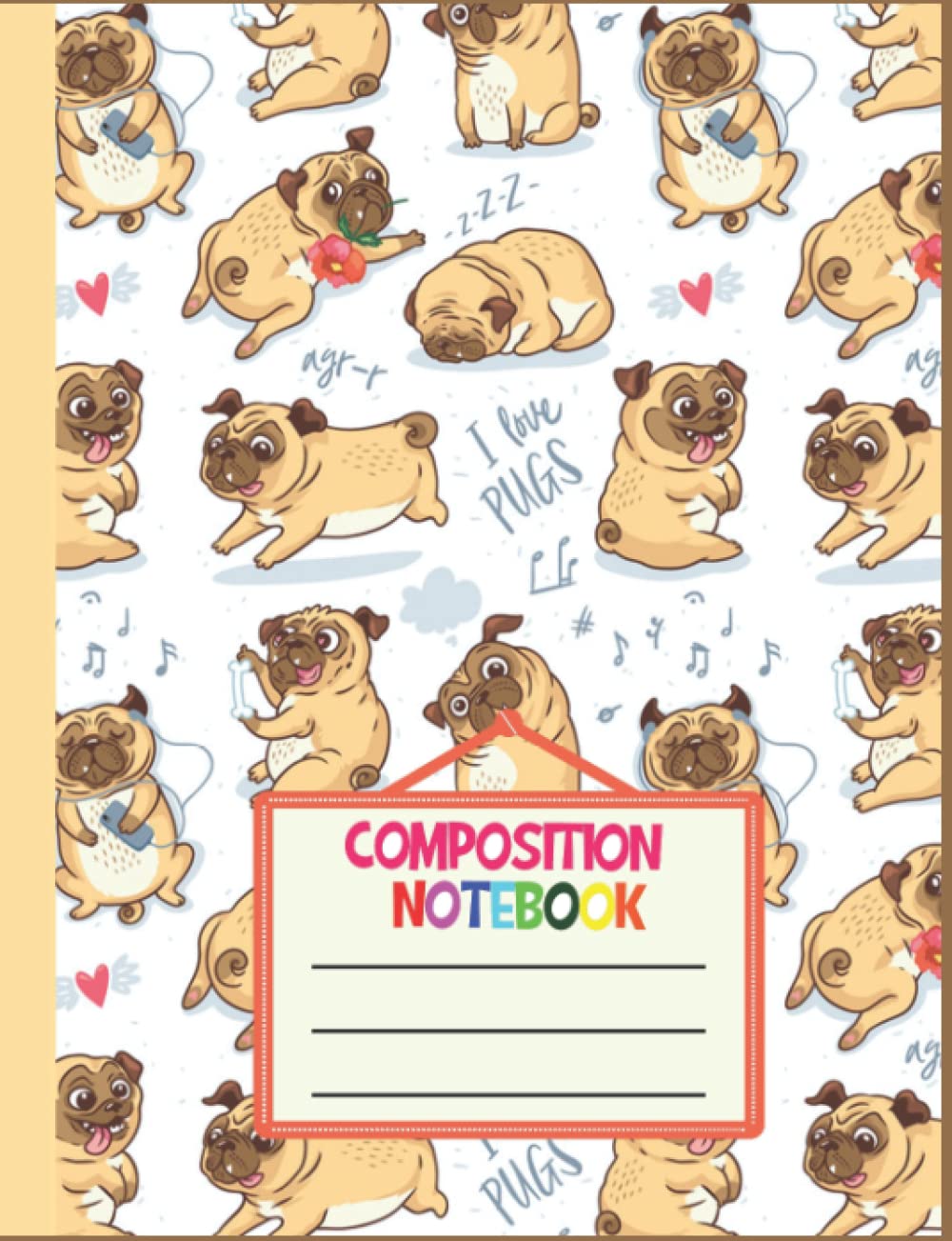 Amazon.com: Pug Composition Notebook: Cute Dog Notebook Journal for ...
