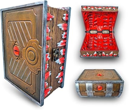 Amazon.com: Power Beast Dungeon Mimic Book Dice Storage Box with 2 ...