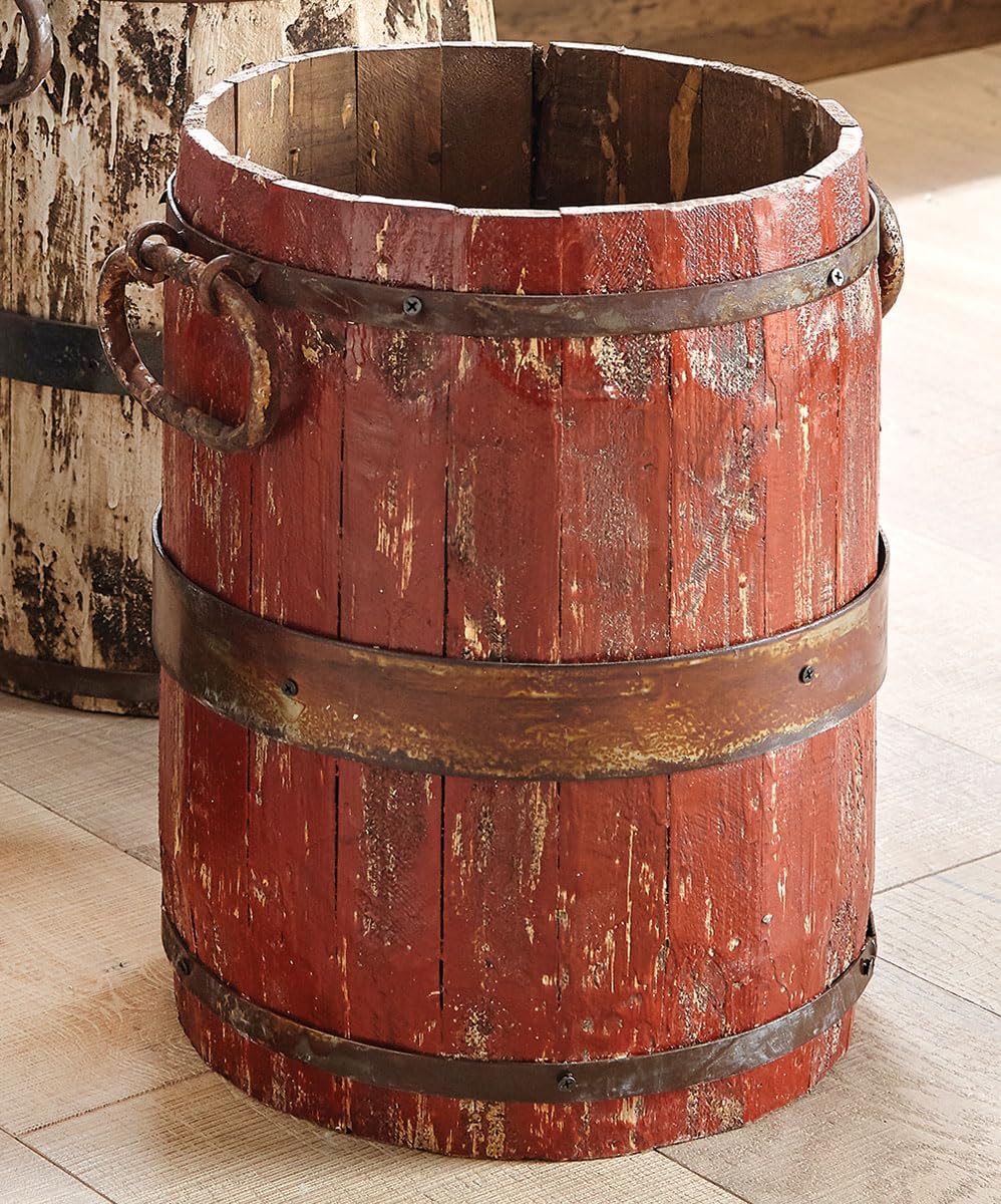 Amazon.com: Black Forest Décor Santa Fe Red Bucket – Rustic Western ...
