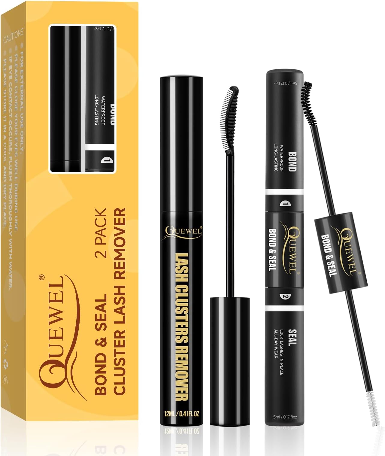 Amazon.com: QUEWEL Lash Clusters Bond and Seal with 12mL Cluster ...
