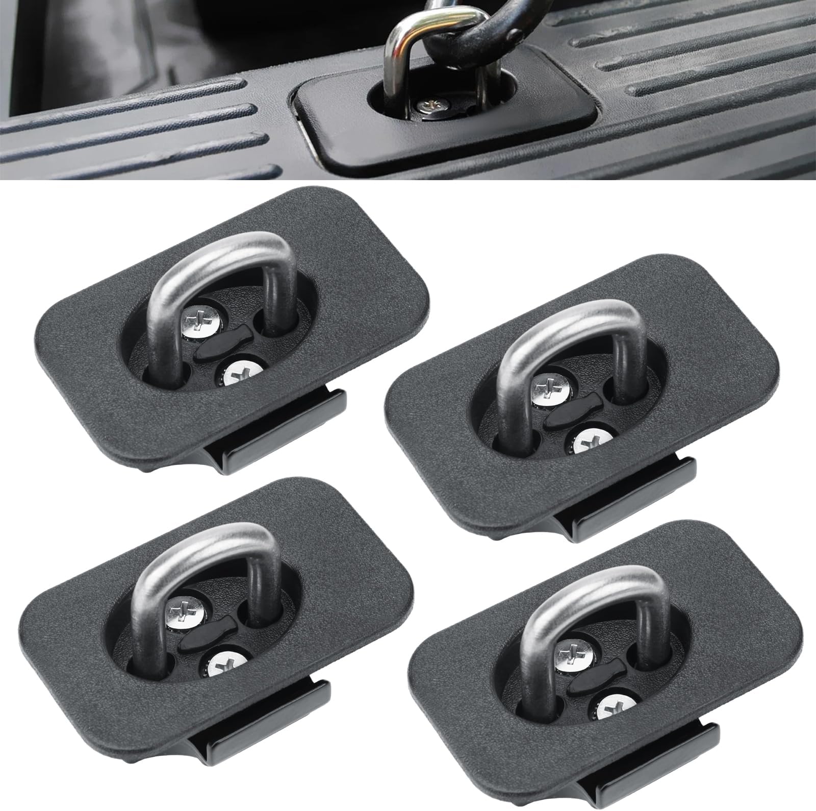 Amazon.com: Retractable Truck Bed Tie Down Anchors with Raised Fit D ...