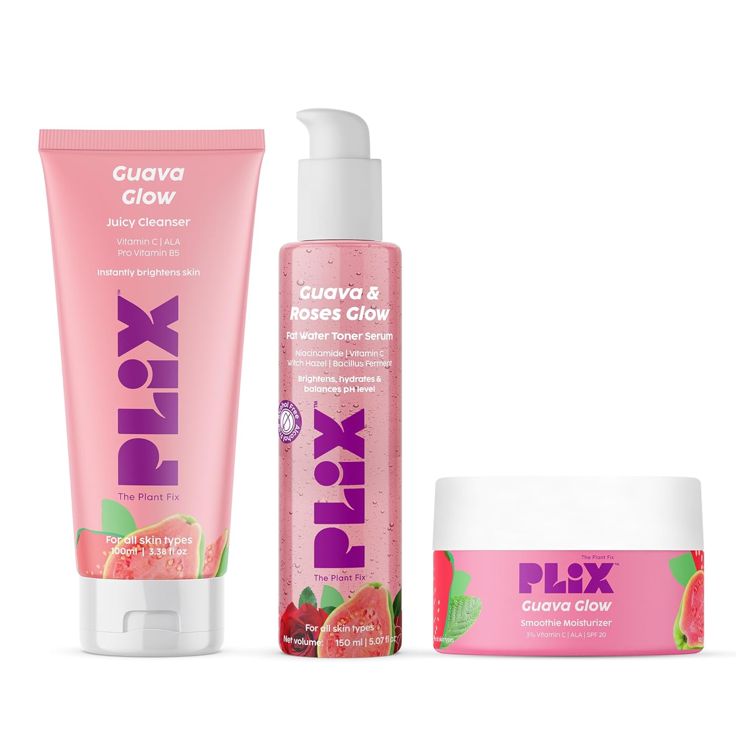 PLIX - THE PLANT FIX Guava & Roses Regime for Glowy Skin| Hydrating ...