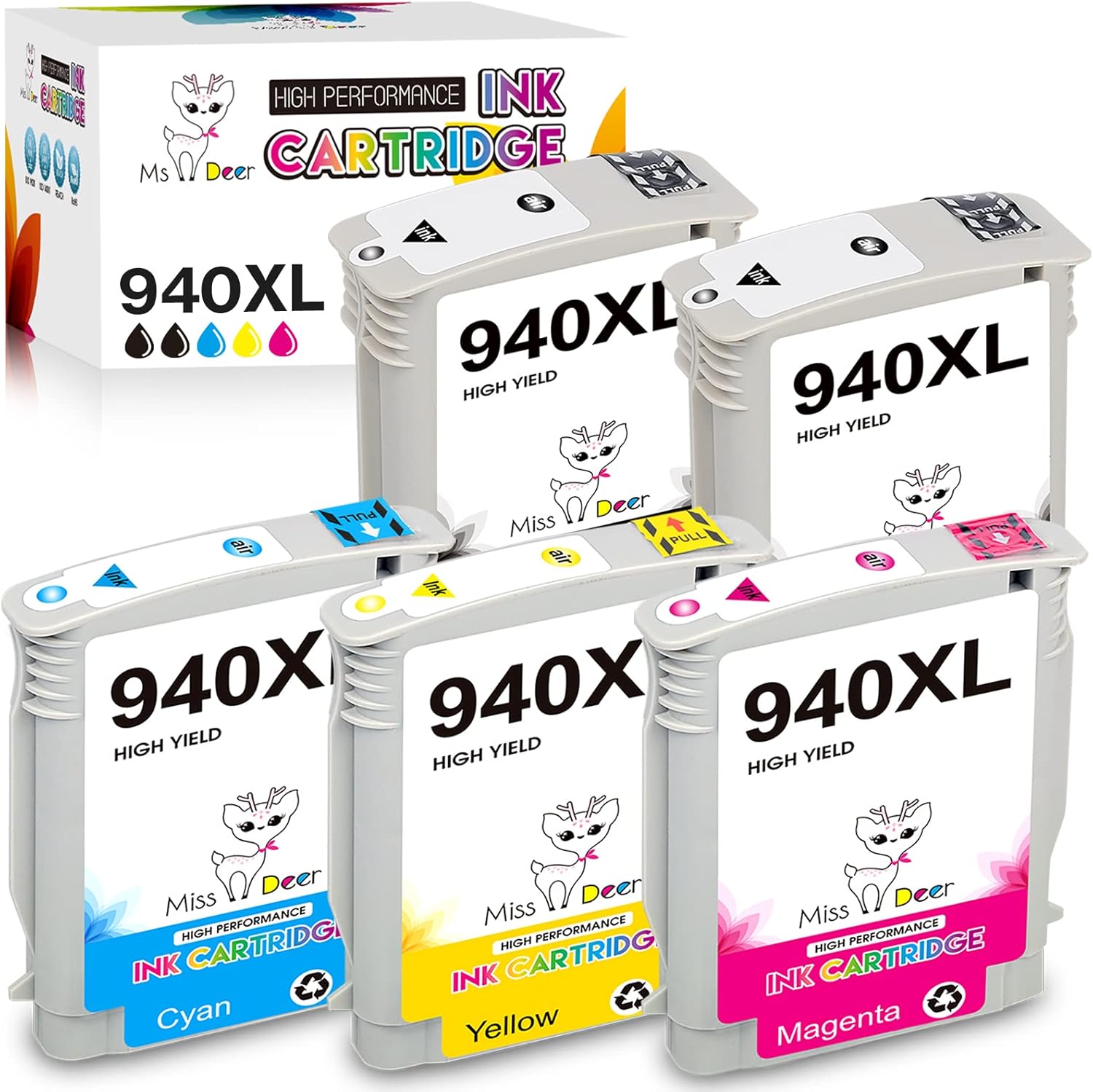 Amazon.com: MS DEER Upgraded Compatible 940 Ink Cartridges Replacement ...
