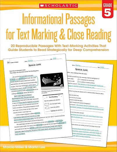 Amazon.com: Informational Passages for Text Marking & Close Reading ...