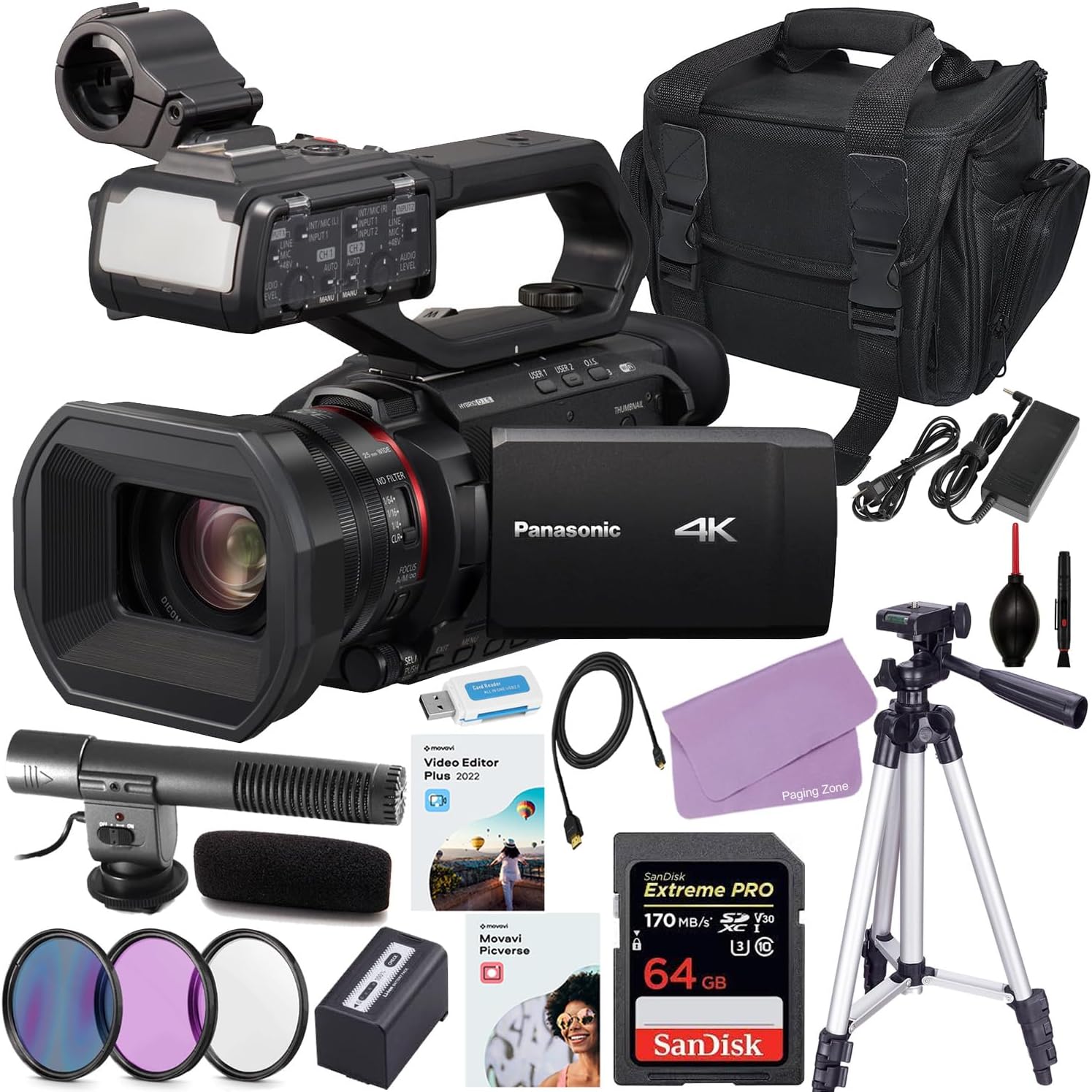 Amazon.com : Panasonic HC-X2000 UHD 4K 3G-SDI/HDMI Pro Camcorder with ...