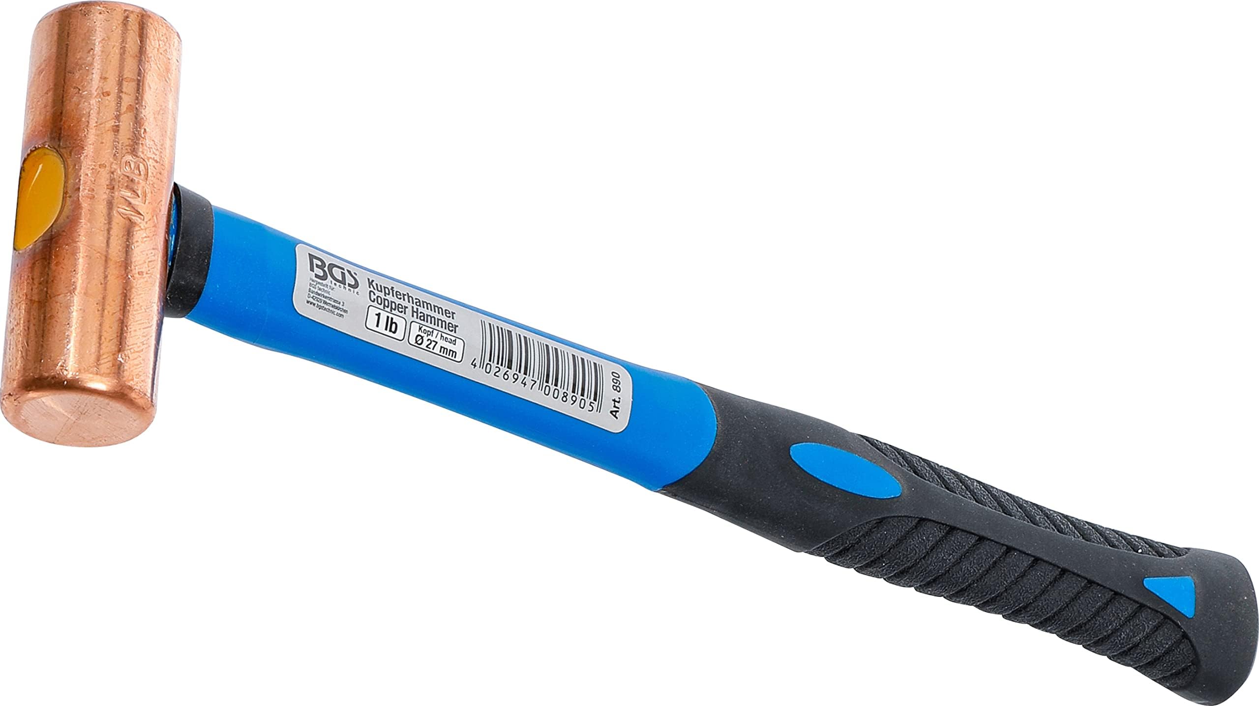 BGS 890 | Marteau en cuivre | manche en fibres de verre | Ø 27 mm ...