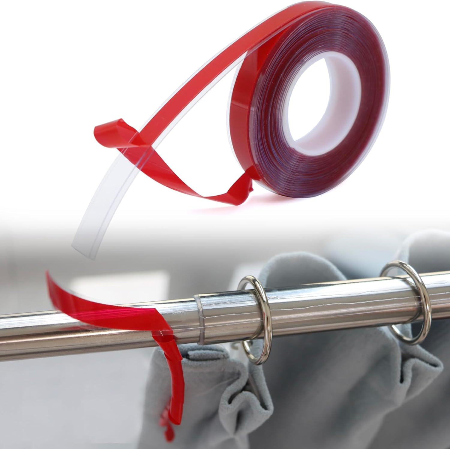 Amazon.com: LUTQ 26 Ft Curtain Rod Slide Clear - Smooth and Silent ...