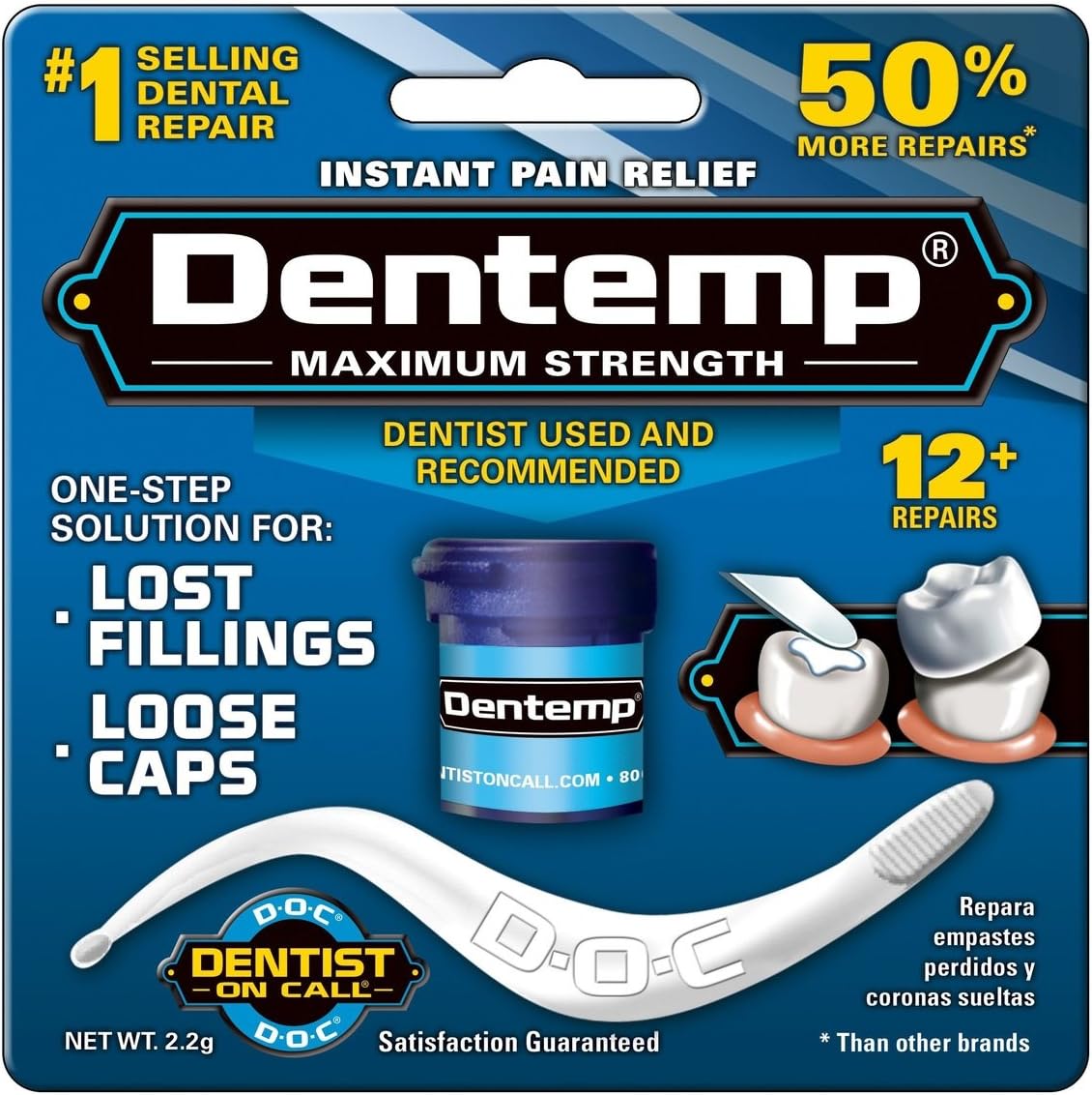 DENTEMP Maximum Strength Dental Repair 2.2 g : Amazon.com.au: Health ...