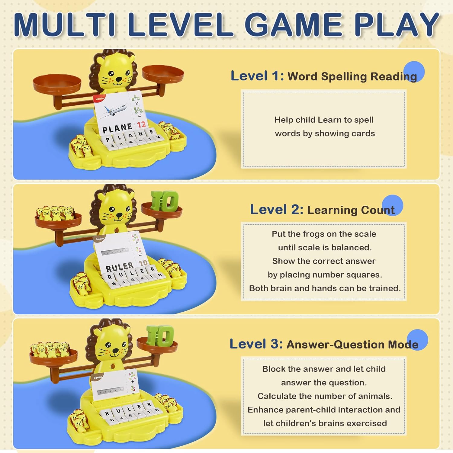Buy Balance Counting Toys for Kids 3-5 | 96 Piece Balance Math Game ...