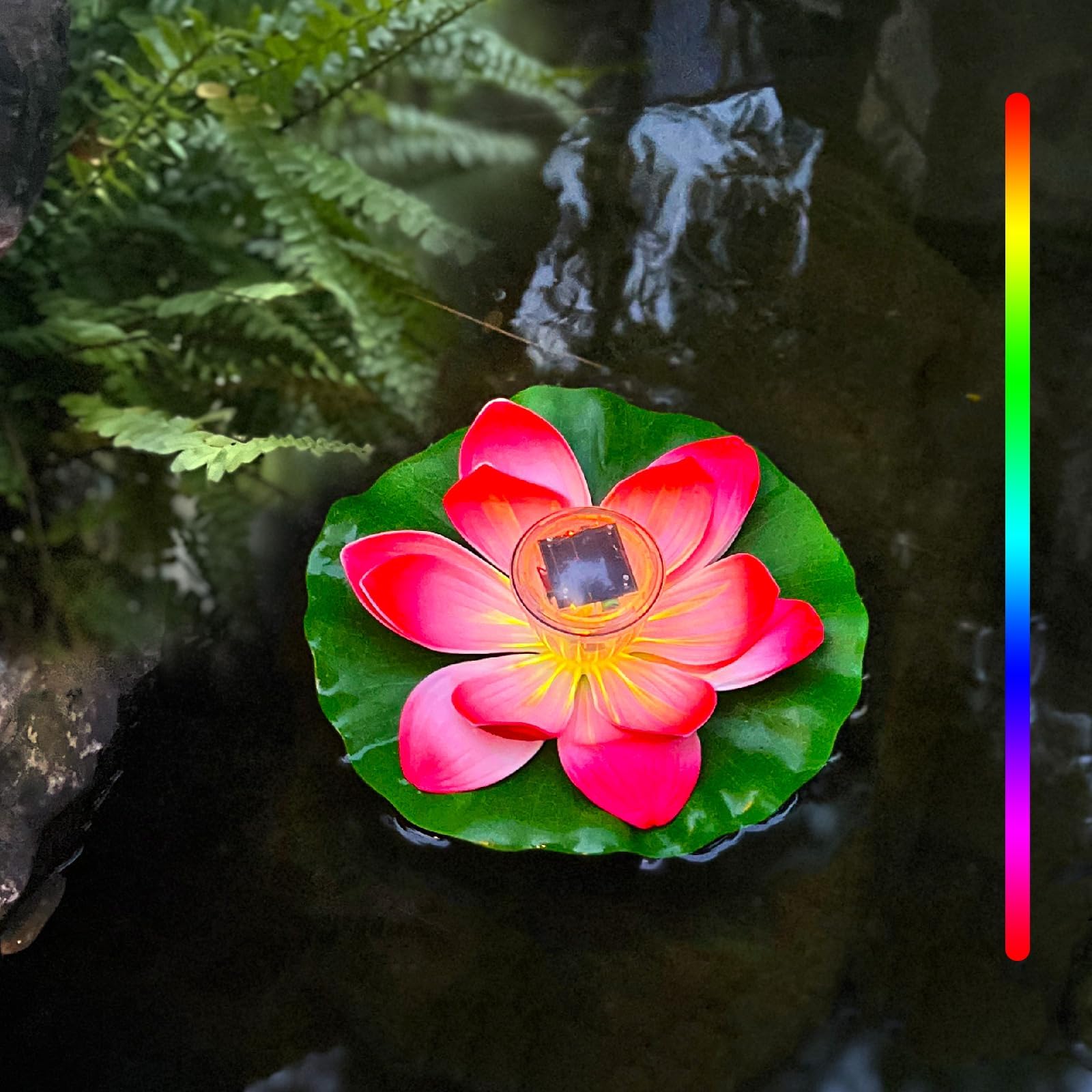 Amazon.com : Superdream Floating Solar Lily Pads Lights for Pond Decor ...