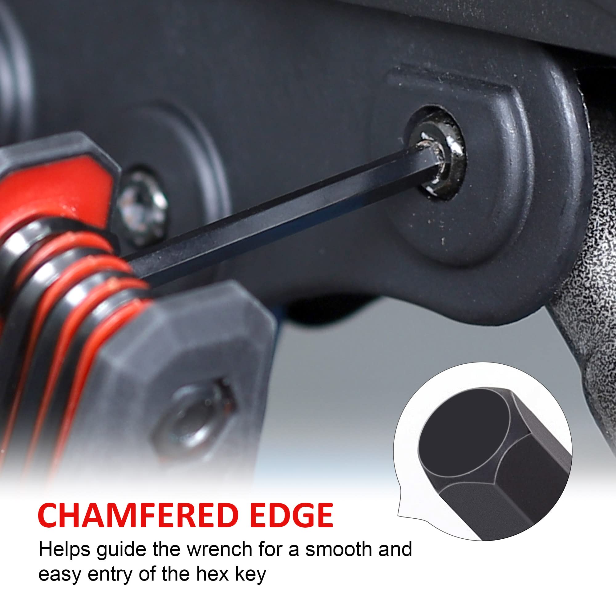 TOPLINE 25-Piece Folding Allen Wrench Set, SAE, Metric, Torx Hex Key ...