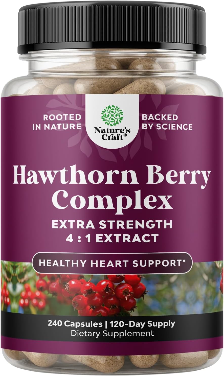 Amazon.com: High Strength Hawthorn Berry Capsules - Pure Antioxidant ...