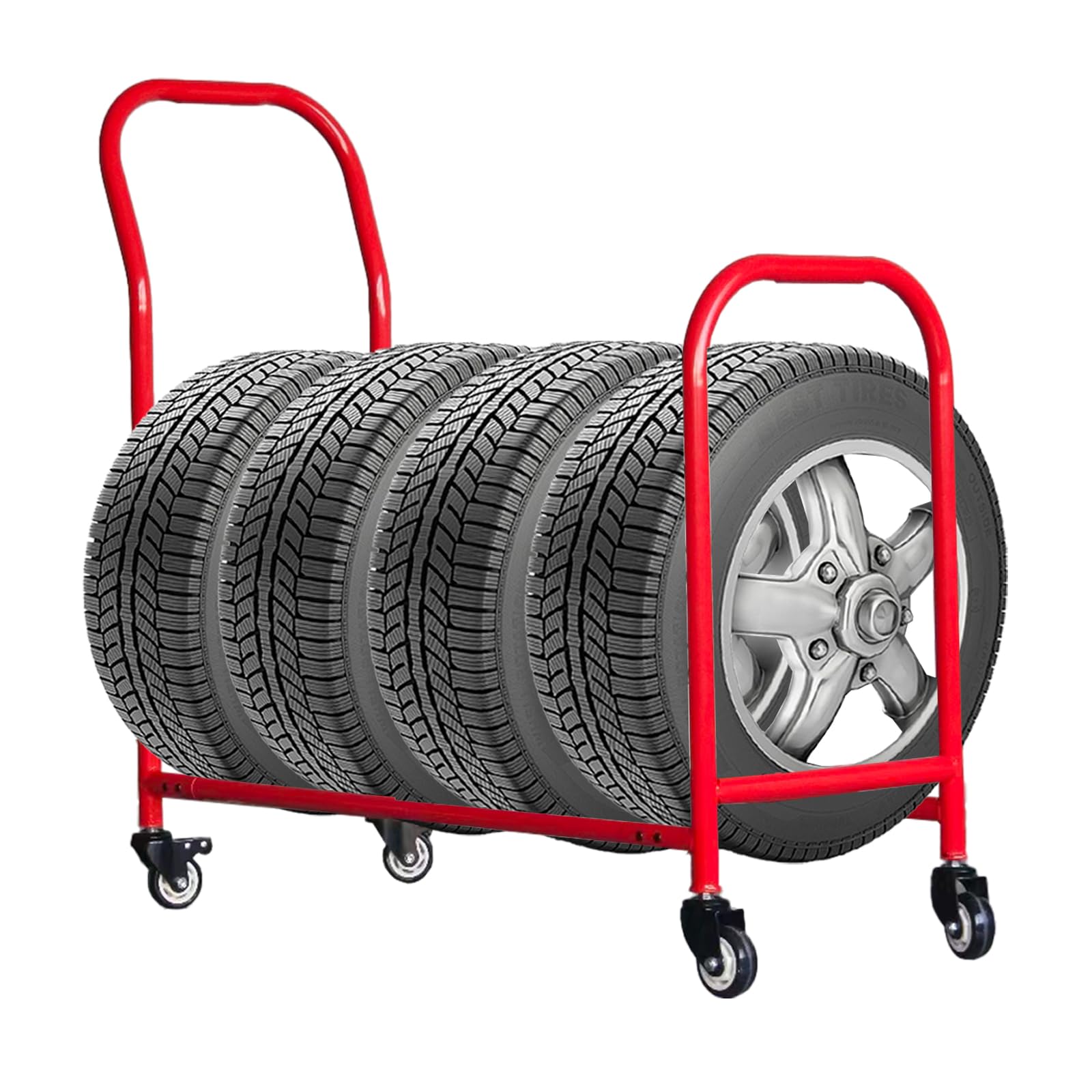 Amazon.com: ExGizmo Rolling Tire Rack,2 in 1Metal Tire Storage and ...