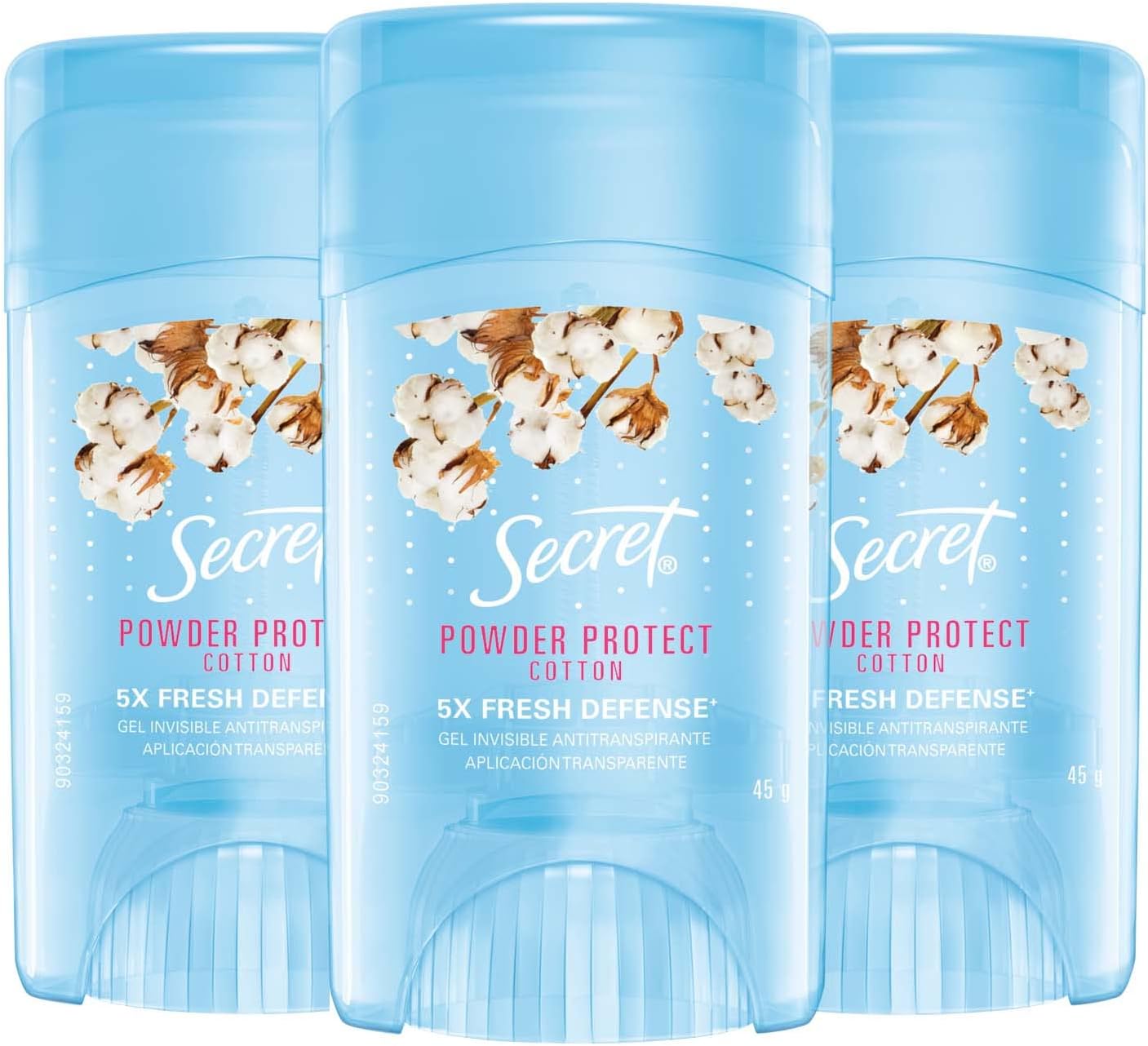 Secret Desodorante en Gel Powder Protect 45gr, 3 Unidades : Amazon.com ...