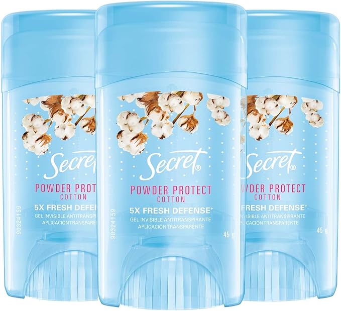 Secret Desodorante en Gel Powder Protect 45gr, 3 Unidades : Amazon.com ...