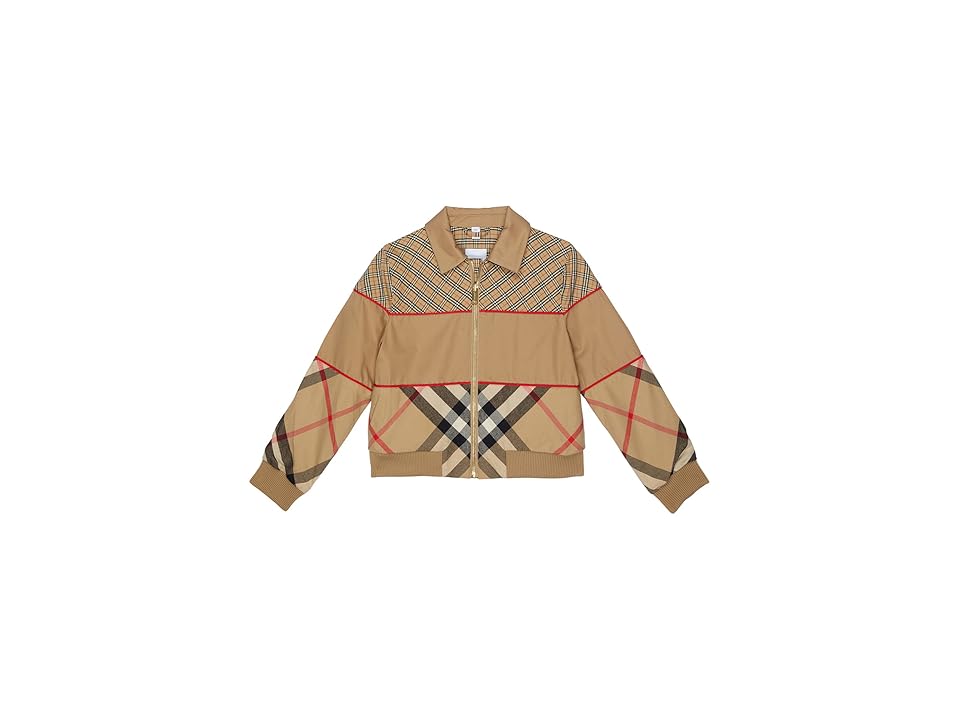 Burberry Kids Liam Check (Toddler/Little Kids/Big Kids) (Archive Beige ...