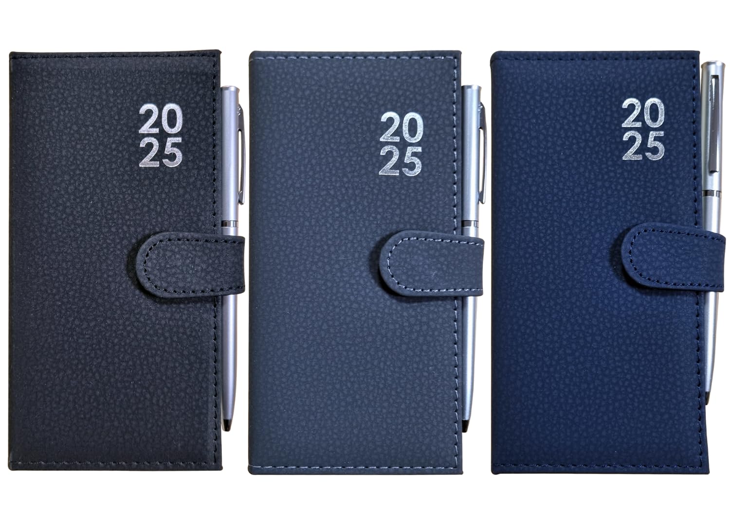 BESTUS - 2025 Slim Diary with Pen, Week to View, Hardback Cover ...