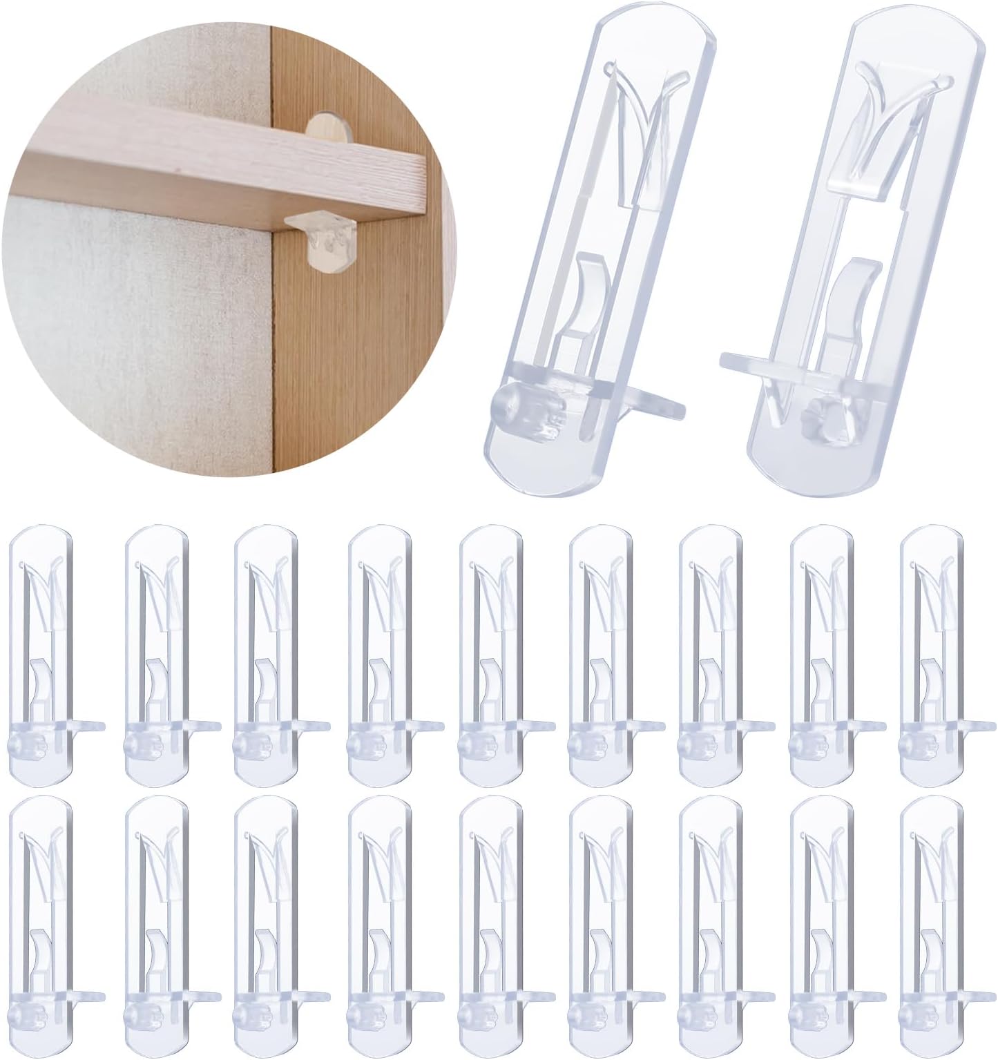 Amazon.com: TIESOME 20 Pcs Plastic Locking Shelf Support Pegs, Cabinet ...