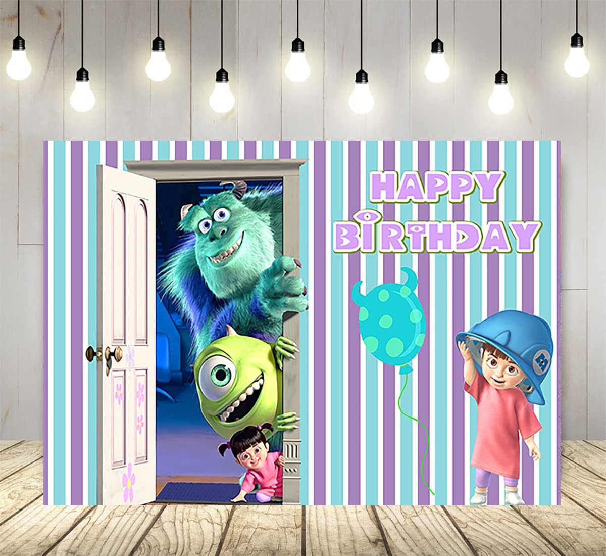 Amazon.com : Monster Inc Backdrop for Birthday Party Supplies 70.8x47.2 ...