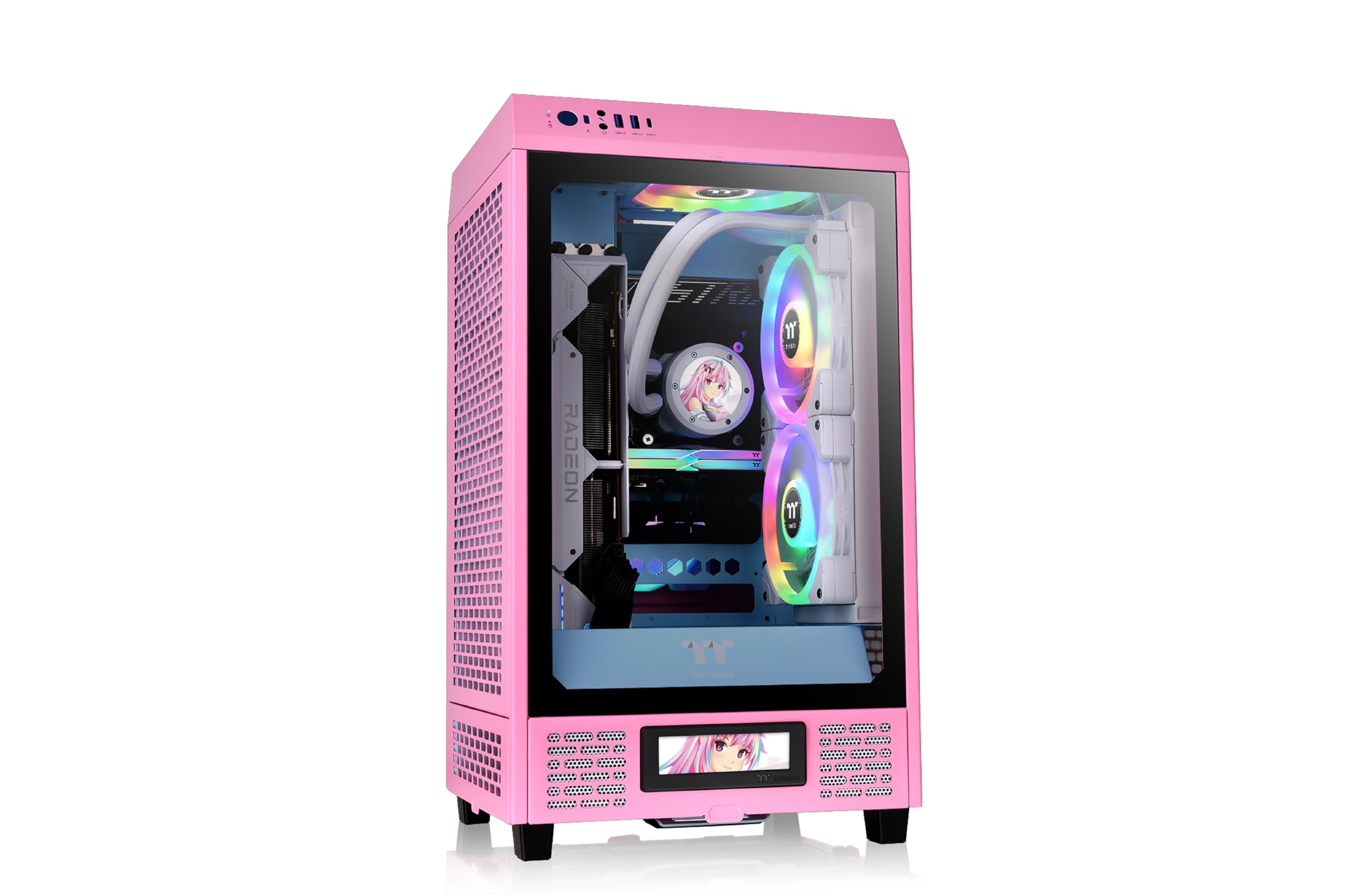 Amazon.com: Thermaltake Tower 200 Mini-ITX Computer Case; 2x140mm Pre ...