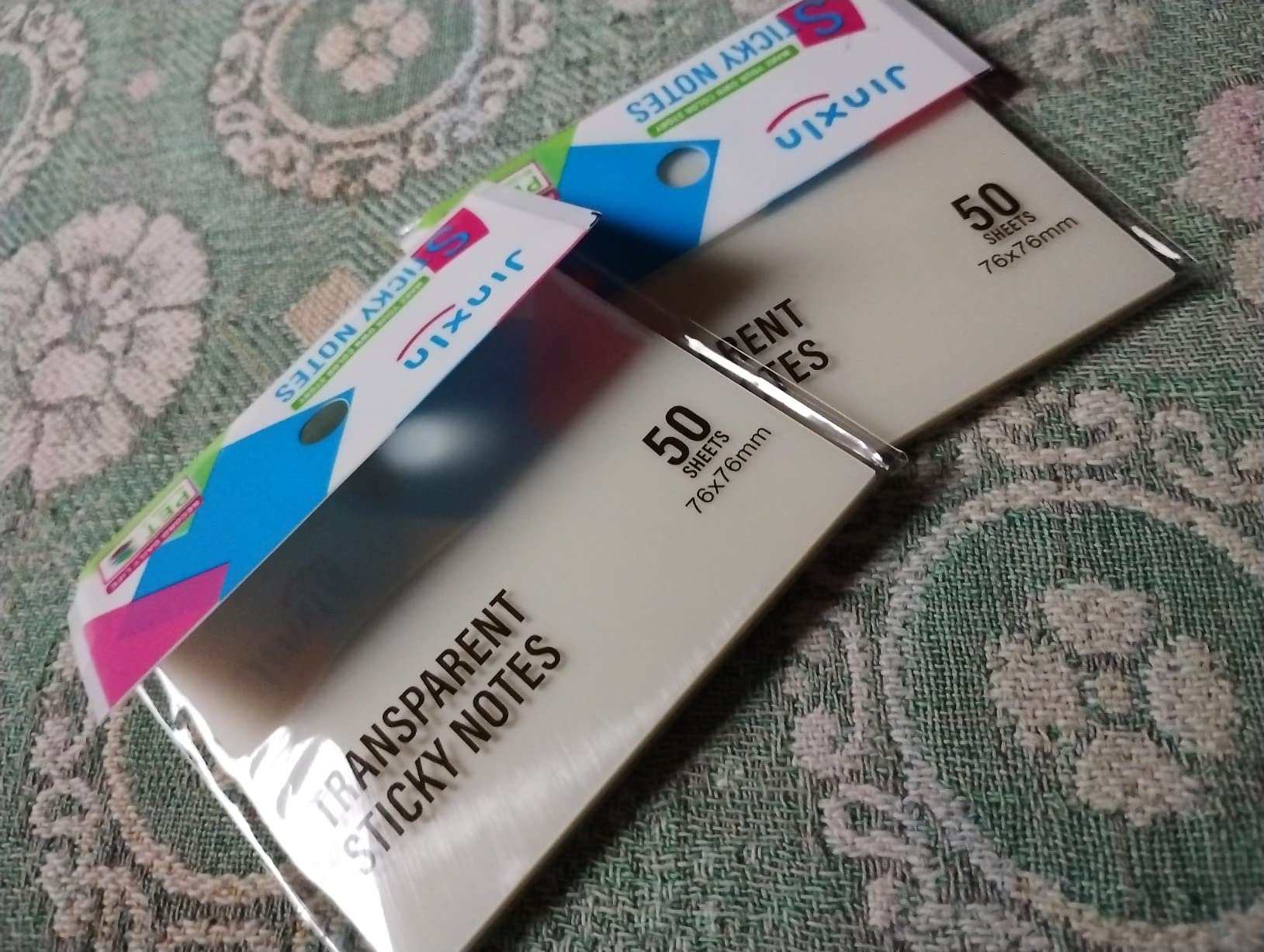 R H lifestyle Clear Transparent Sticky Notes 3’’ x 3’’ Translucent ...