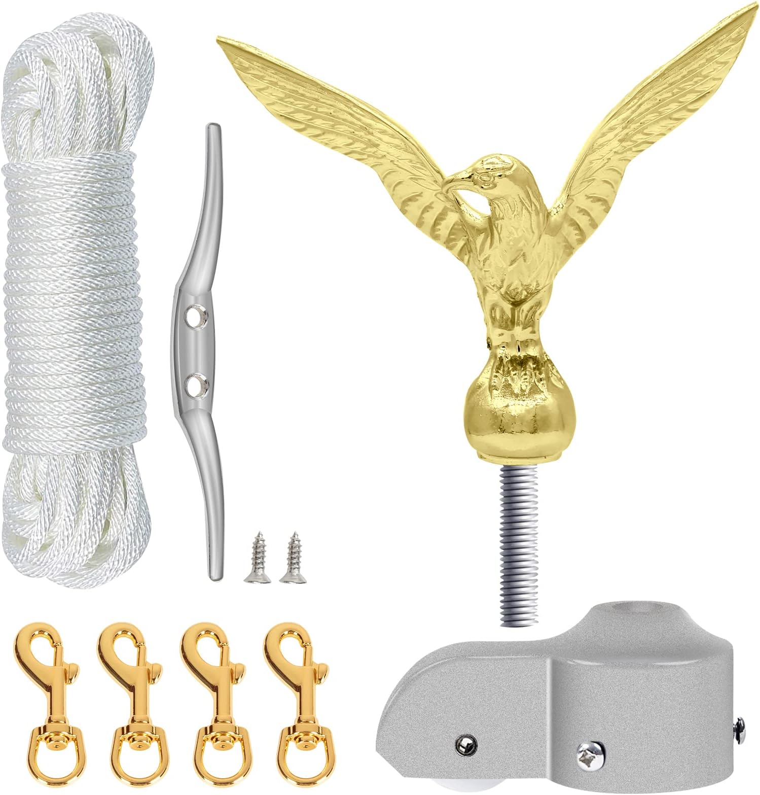 Amazon.com : Anley Authentic FlagPole Truck with Nylon Pulley - Sliver ...