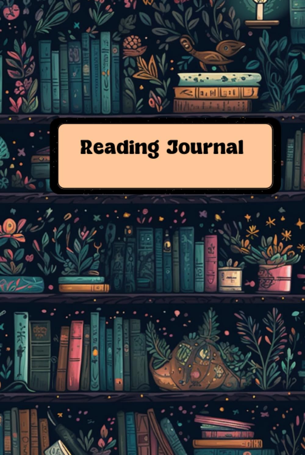 Amazon.com: Reading Journal: Moody Cottagecore Pattern Illustration ...