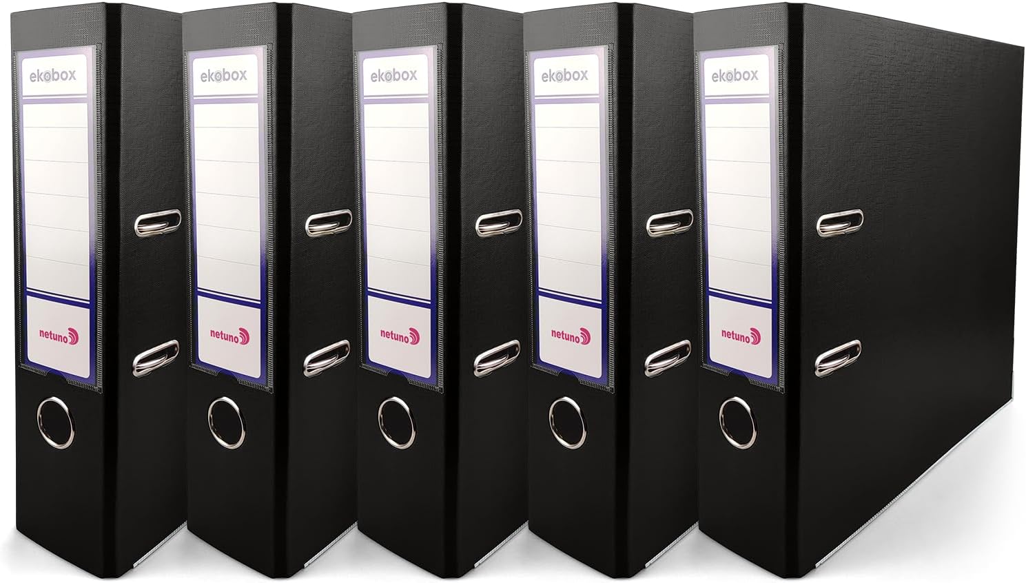 Netuno 5x raccoglitore a leva a4 nero registratore dorso 8 cm con 2 ...