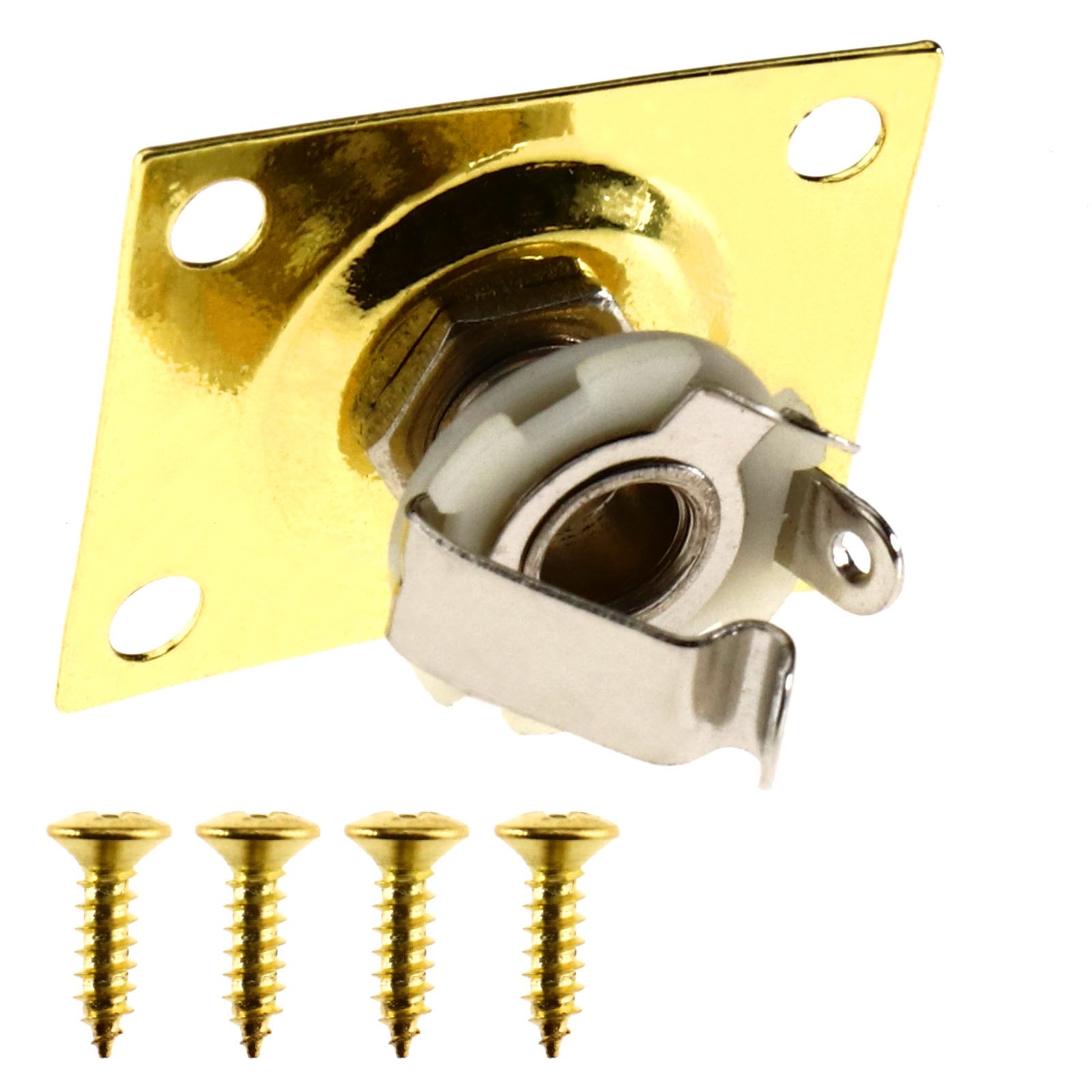 Snapklik.com : Electric Guitar Output Jack Plate And Socket Square To ...