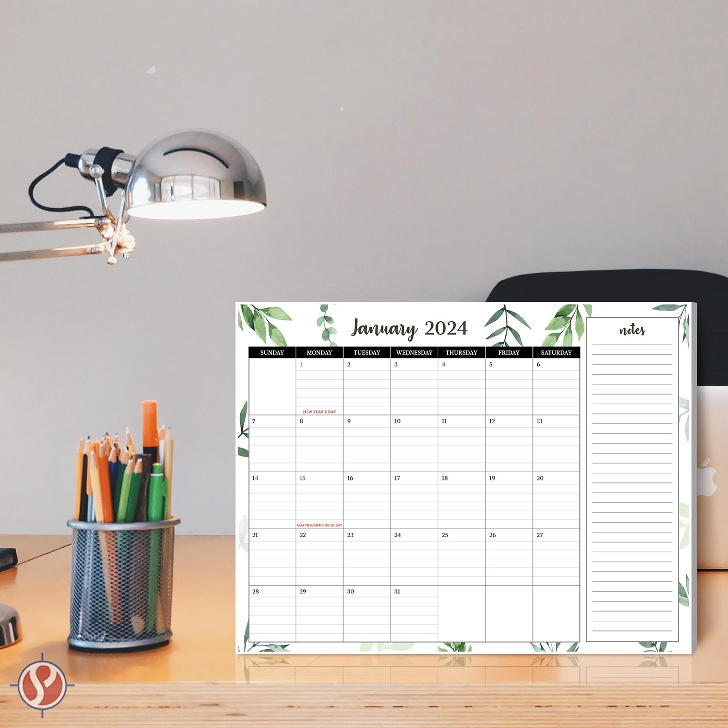 Snapklik.com : 2024 Year Desk Calendar 11 X 8.5 Desktop Or Wall Planner ...
