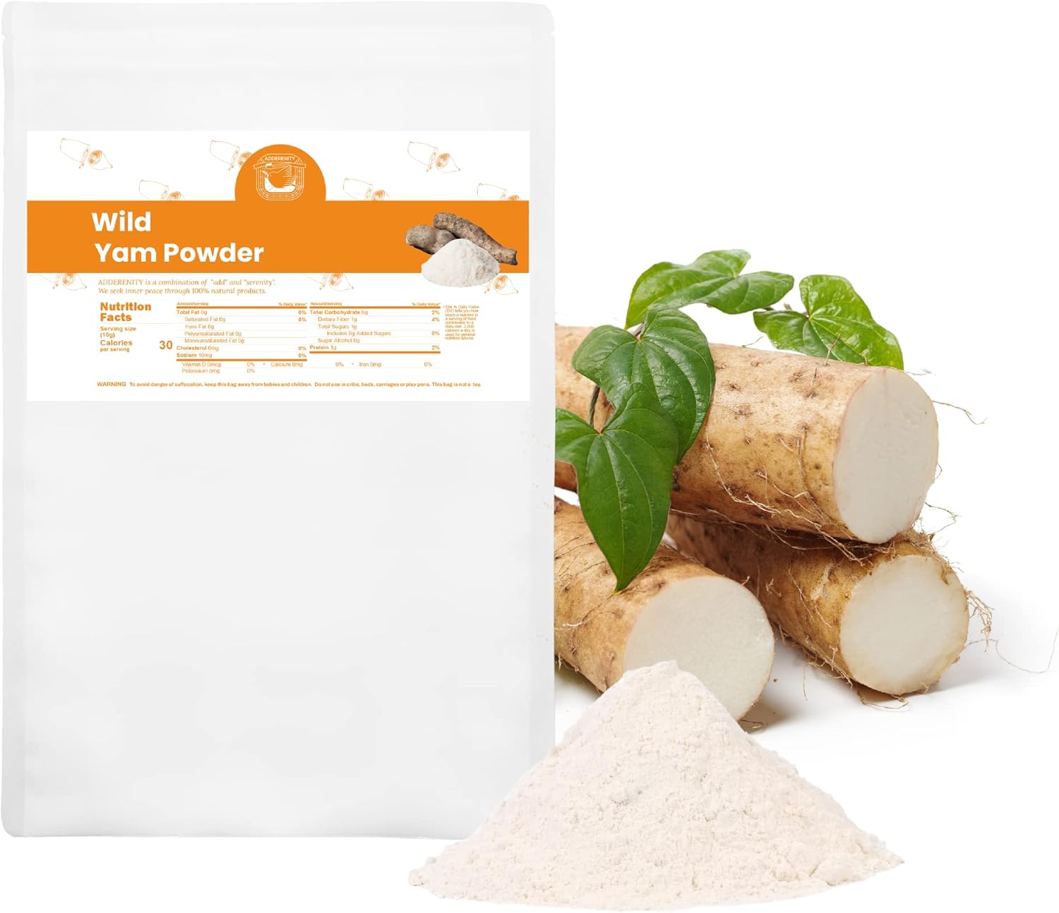 Amazon.com: Adderenity Natural 100% Yam Powder Fine Particles Yam ...