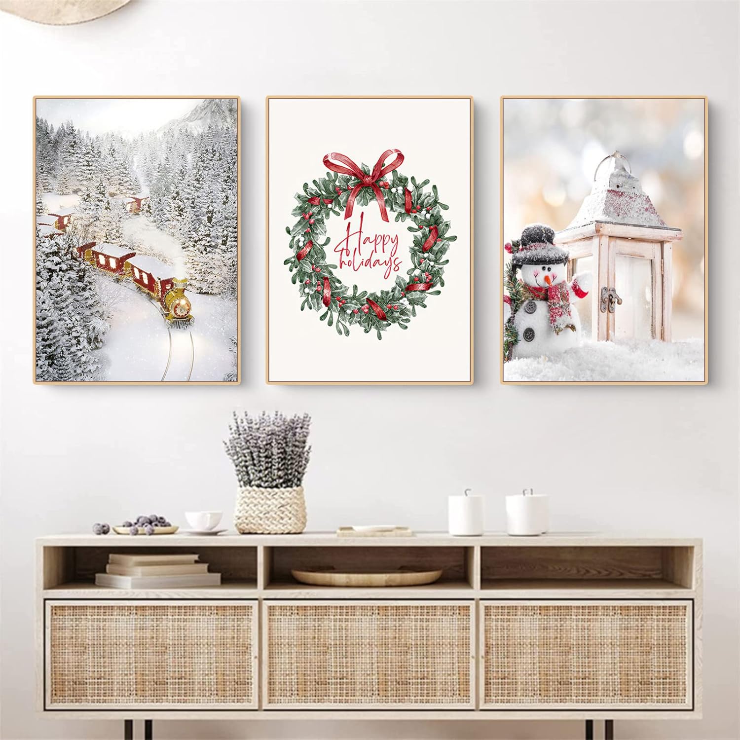 Amazon.de: Martin Kench 3er Weihnachts-Poster Set, Winter Bilder, Wandkunst Wandbilder Modern ...
