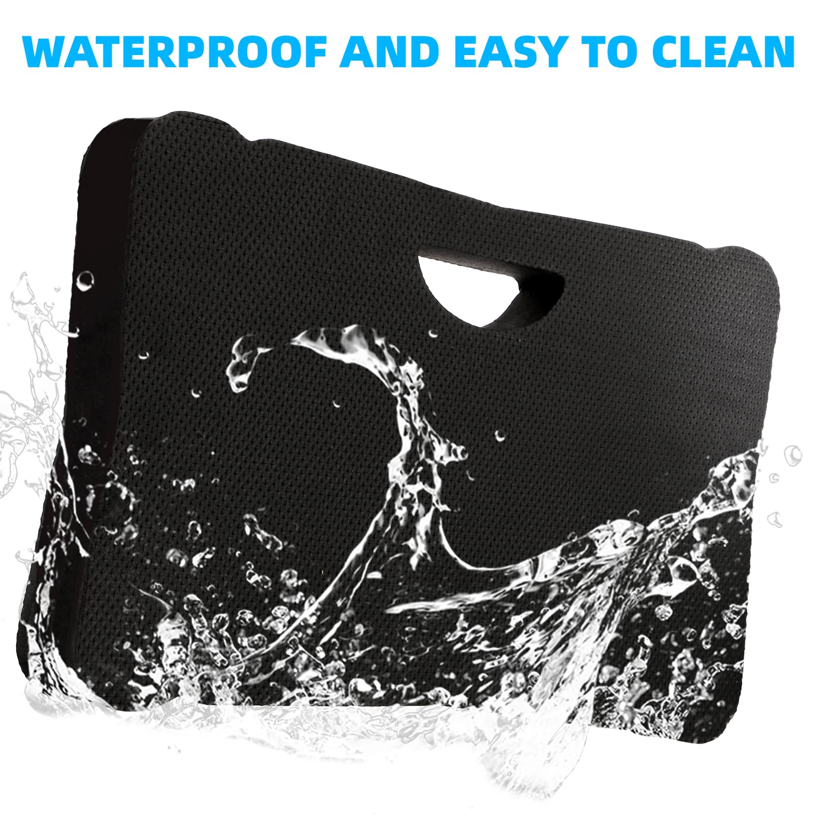 Snapklik.com : 3 Pack Kneeling Mats, Waterproof Kneeling Pad, Black ...
