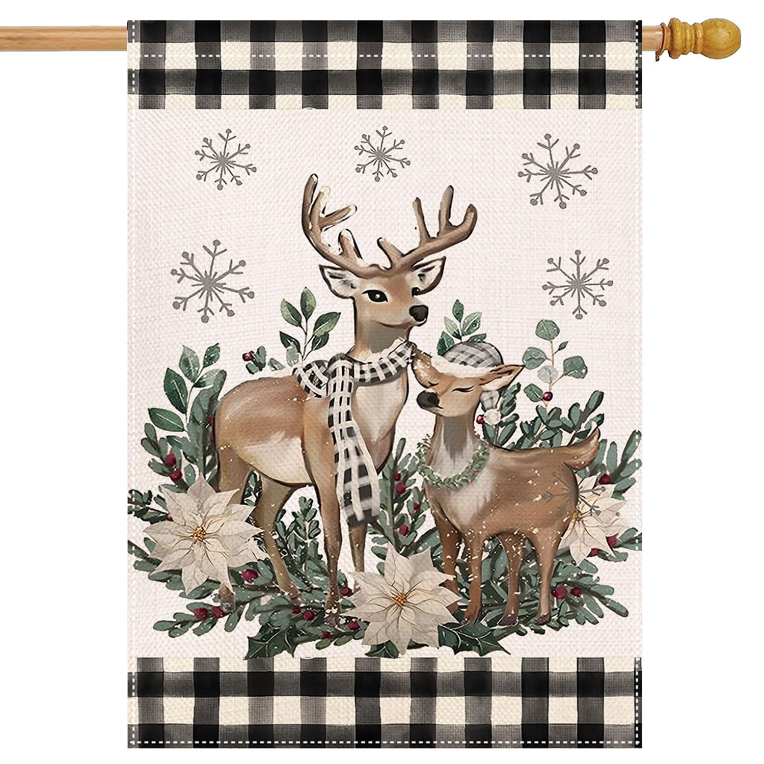 Amazon.com : Christmas Flags for Outside 28 X 40 Double Sided, Winter ...